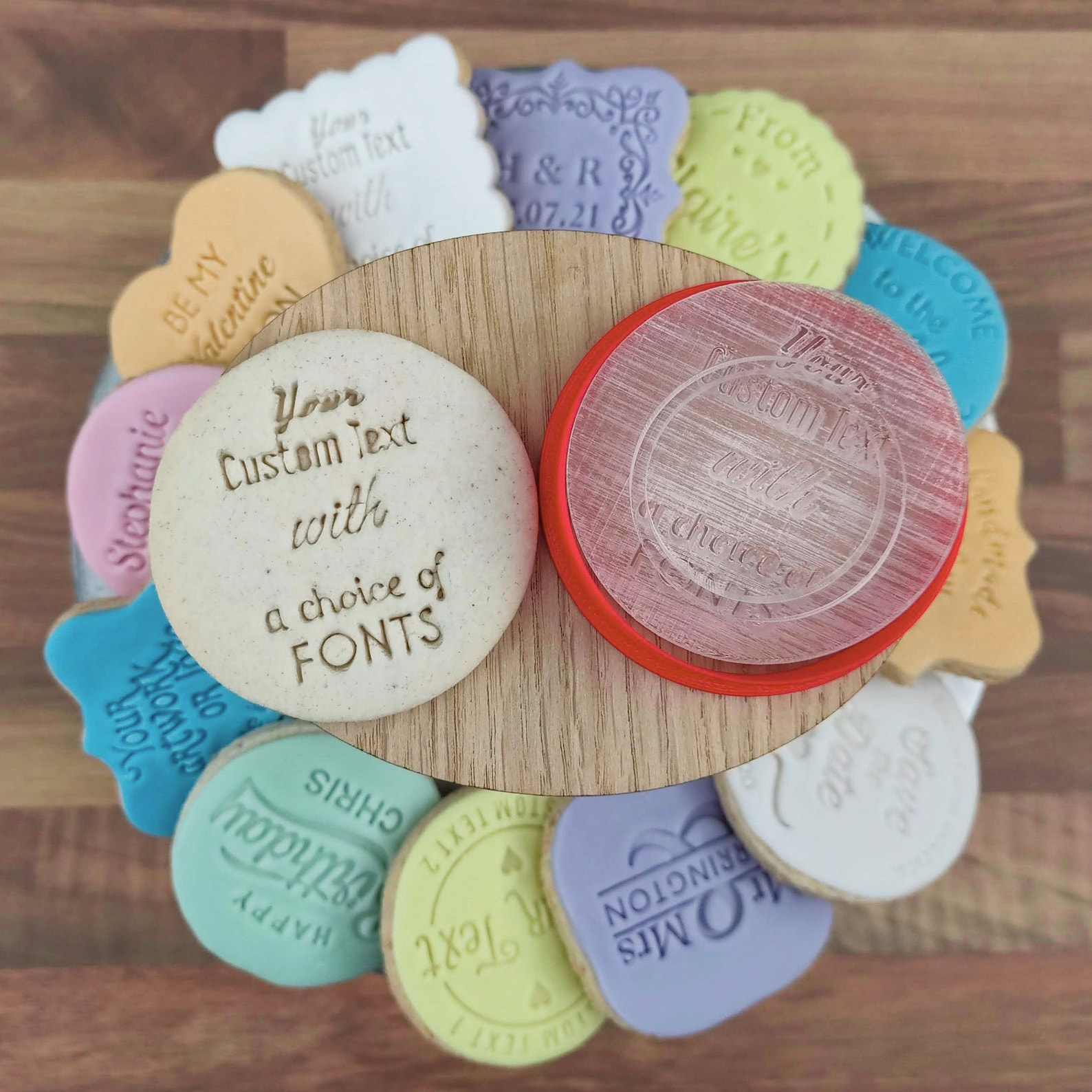 Custom Text Cookie Stamp for Christmas Wedding Birthday | Etsy