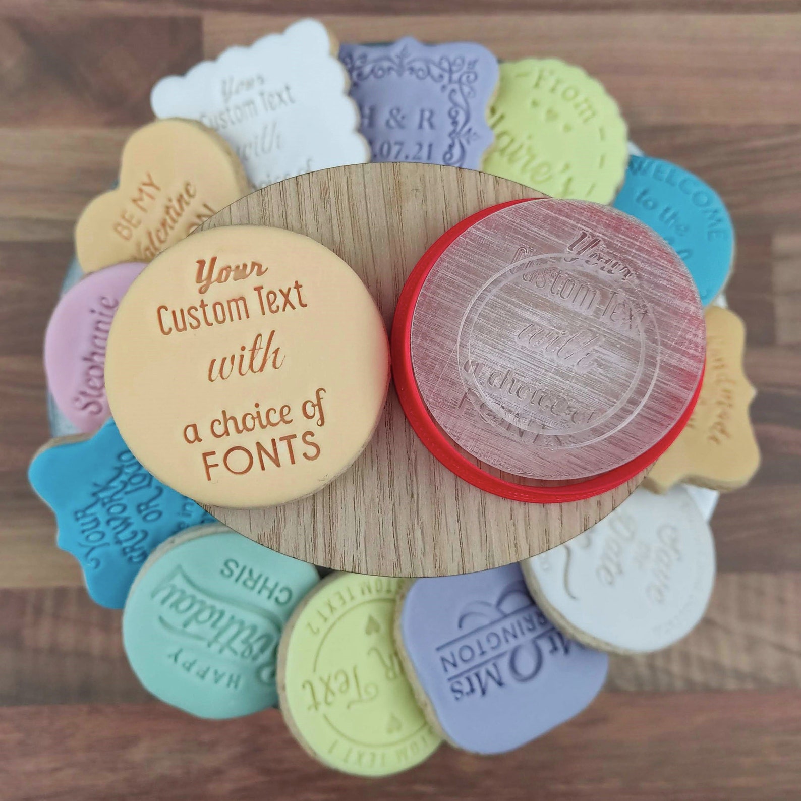 Custom Text Cookie Stamp for Christmas Wedding Birthday | Etsy