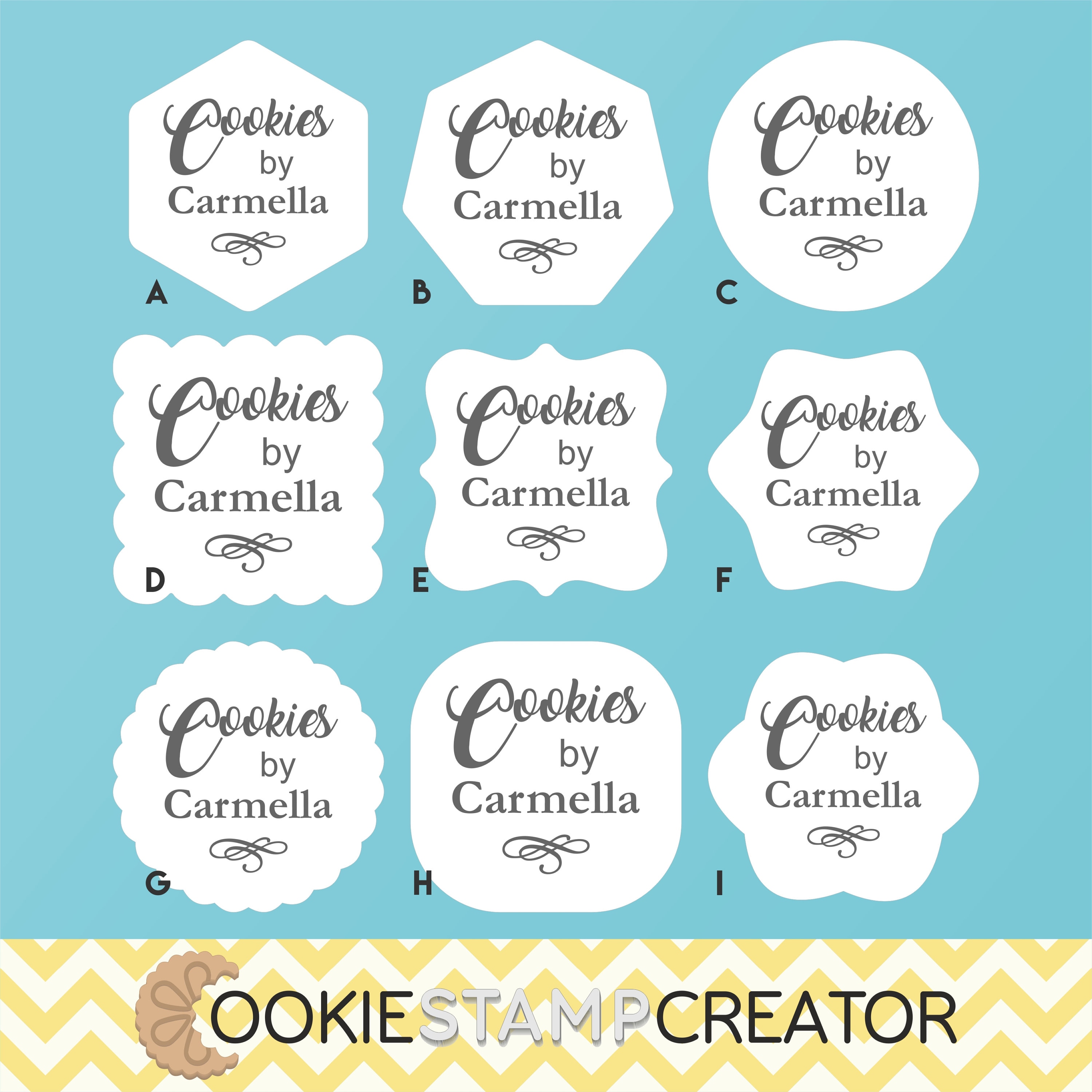 Custom Cookie Stamp Cookies by YOUR NAME Personalised Cookie | Etsy