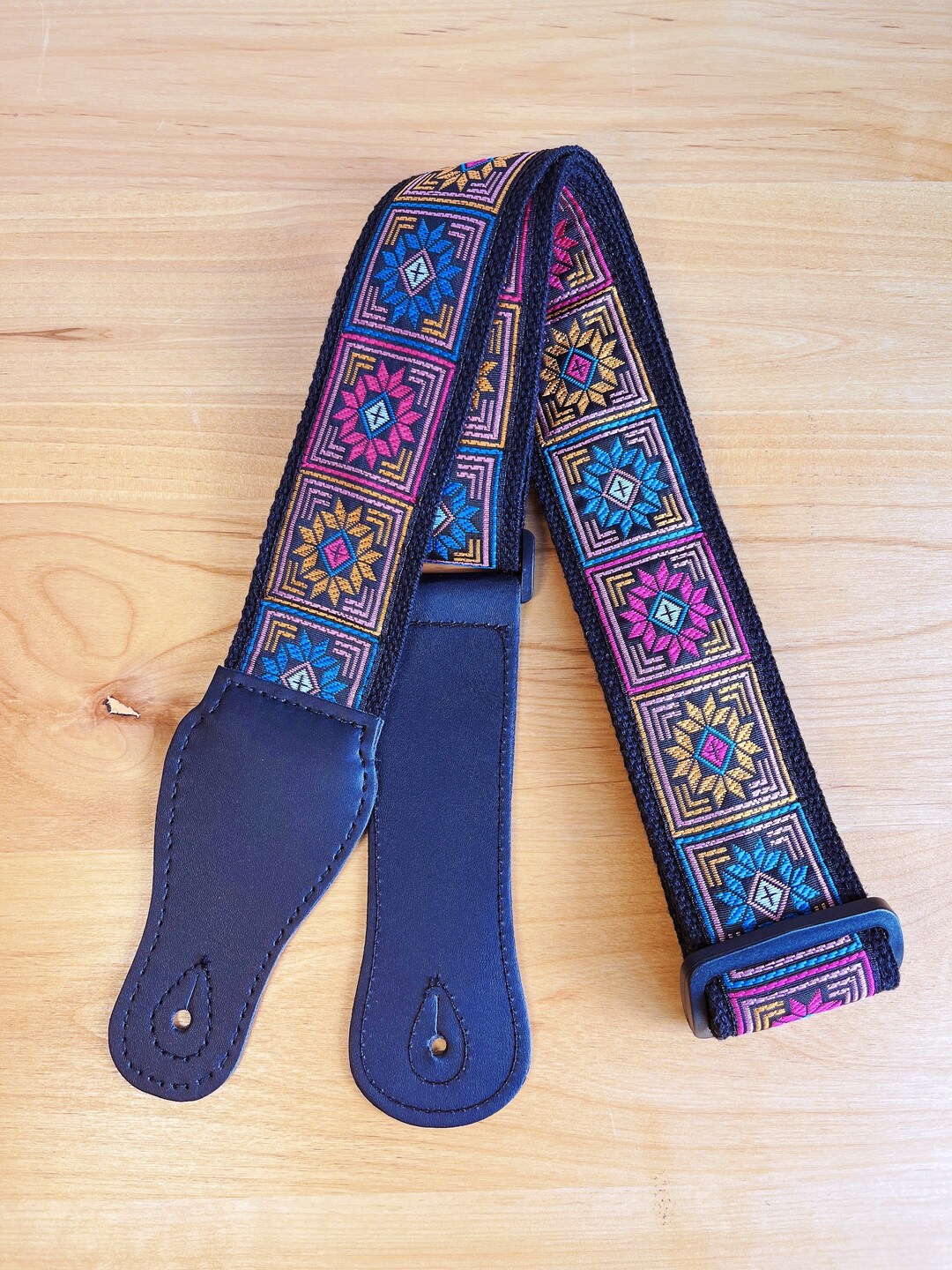Bohemia Colourful Floral Embroidery Ukulele Strap Guitar Strap Harp ...