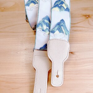 Embroidery Blue Mountain Harp Strap Ukulele Strap Guitar Strap - Etsy