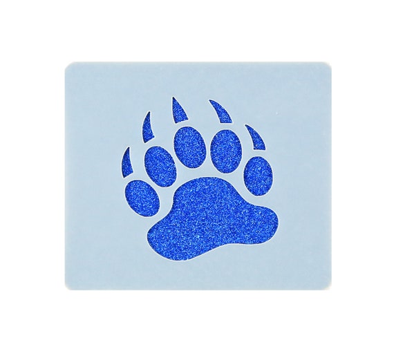 Bear Claw Crafting Card Making Face Painting Stencil 6cm x 7cm | Etsy