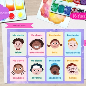 Spanish Emotion Flashcards Mis Emociones Learn Spanish 16 Flashcards ...