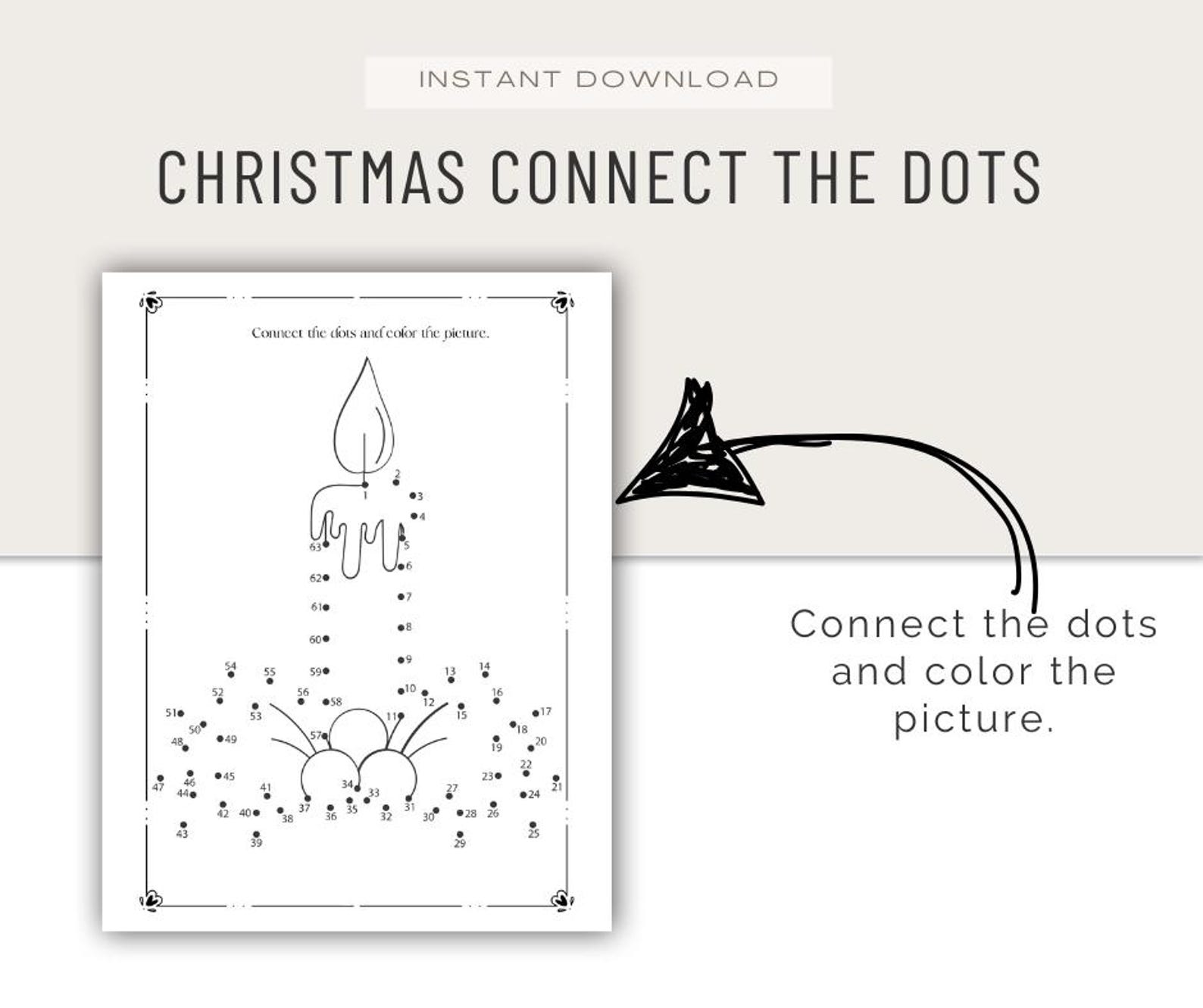 Christmas Coloring Fun Activity Pack Instant Download PDF Digital File ...