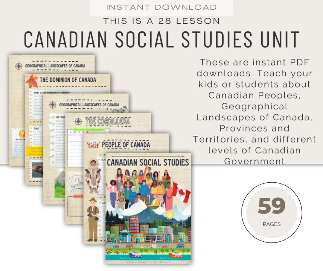 Canadian Social Studies Unit: People, Landscapes, Government (digital ...