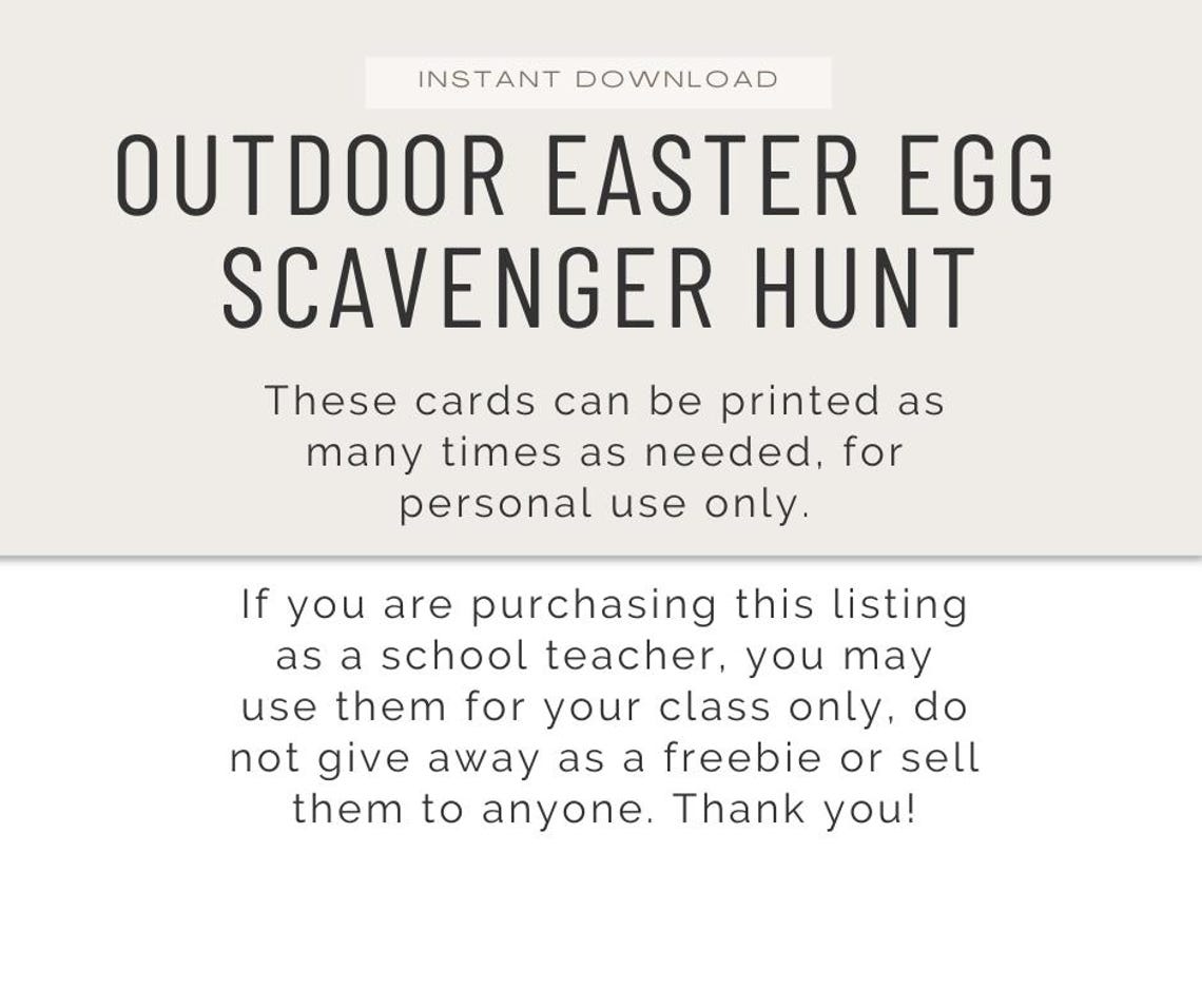 Editable Outdoor Easter Scavenger Hunt Easter Egg Hunt Clues Treasure ...
