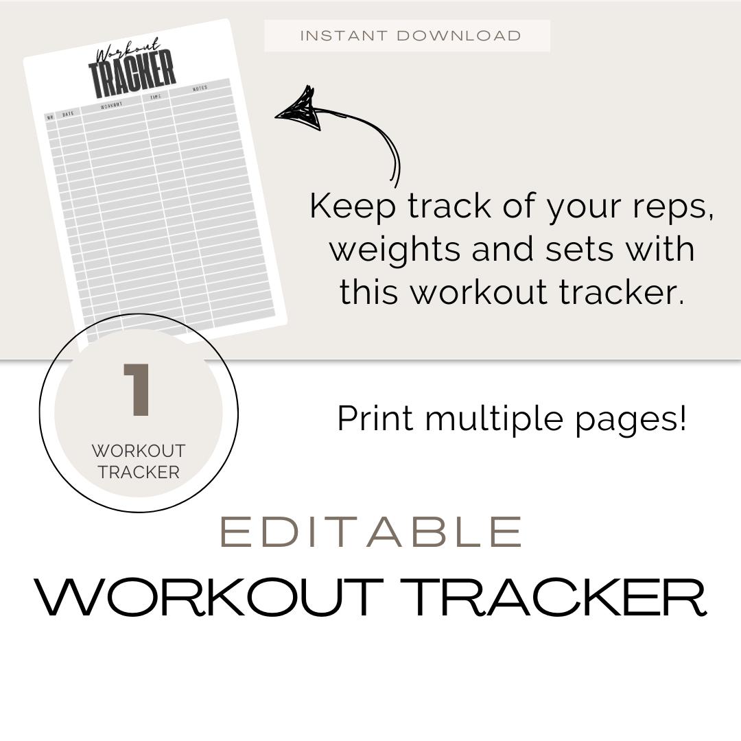 Workout Cards: Fitness Exercise Templates (digital Download), Fitness ...