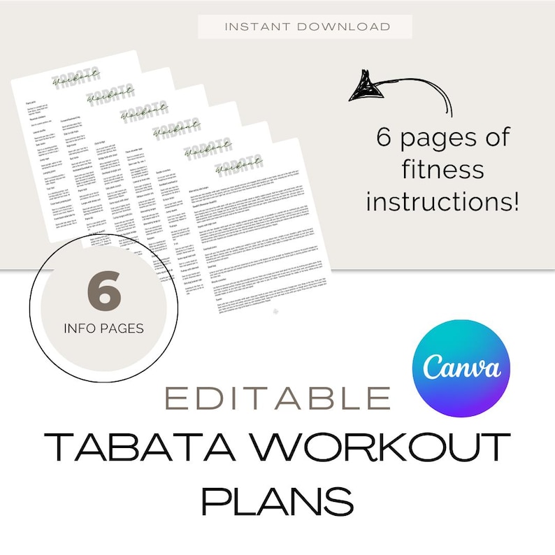 30-day Tabata Workout Bundle: 4 Fitness Plans (printable PDF) - Etsy