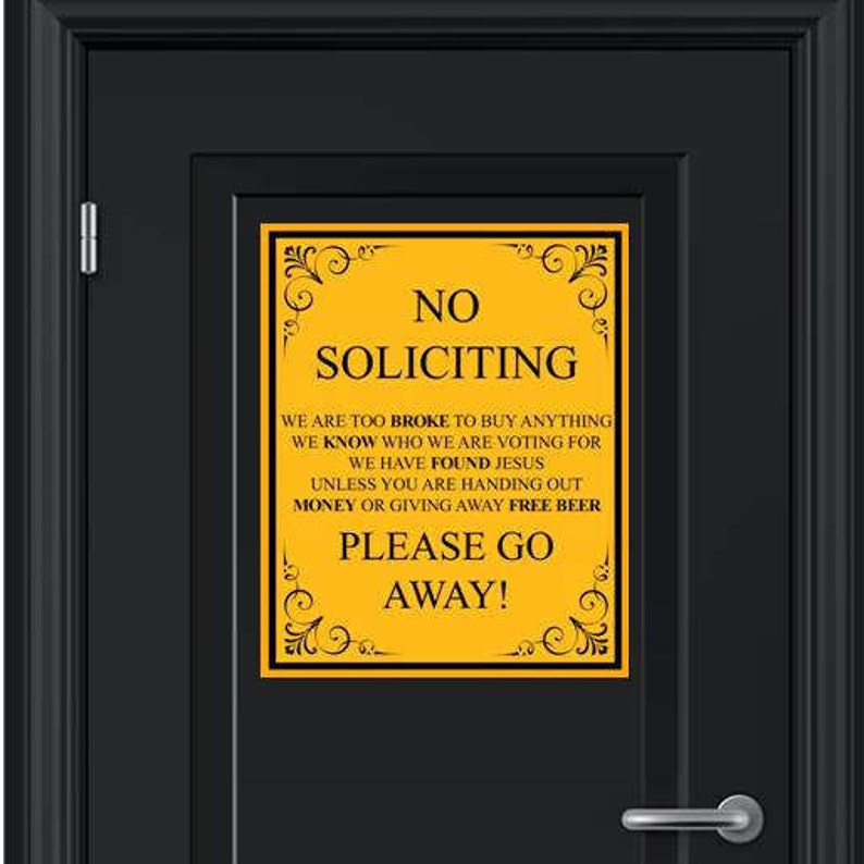 No Soliciting Instant Download Printable Art 8x10 Sign Please Go Away ...