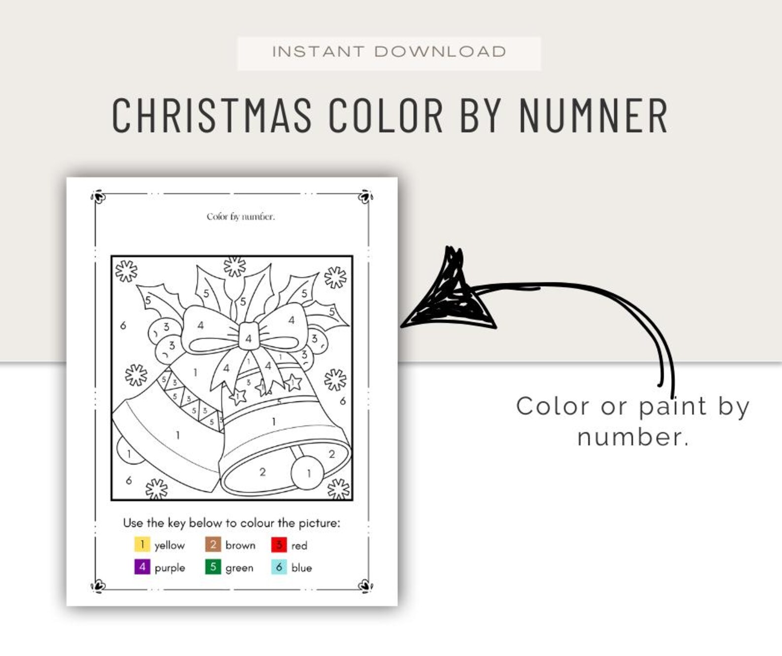 Christmas Coloring Fun Activity Pack Instant Download PDF Digital File ...