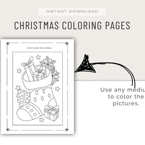 Christmas Coloring Fun Activity Pack Instant Download PDF Digital File ...