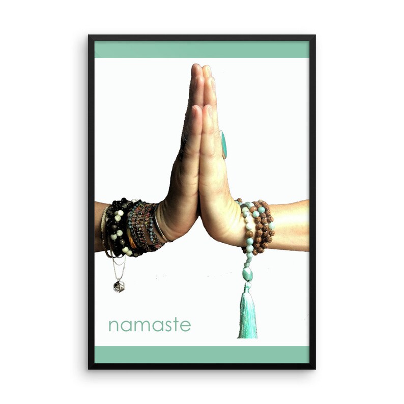 Framed Namaste Sign Namaste Wall Art Namaste Print | Etsy