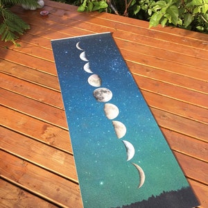 Moon Yoga Mat Exercise Mat Workout Mat Moon Phase Mat Workout Mat ...