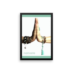 Framed Namaste Sign Namaste Wall Art Namaste Print Namaste Poster ...