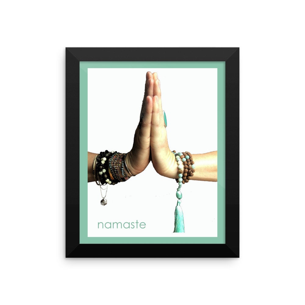 Framed Namaste Sign Namaste Wall Art Namaste Print | Etsy