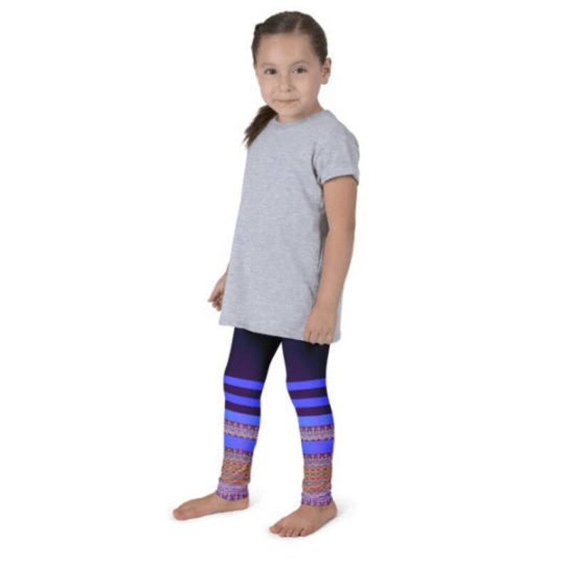 Mommy and Me Leggings with purple longyi stripe | Etsy