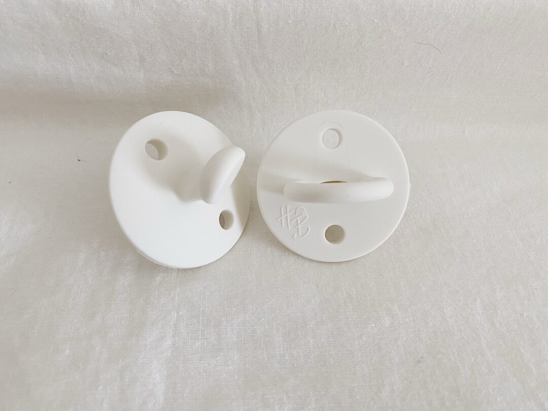 White Harleebeeandco Pacifier, Baby Pacifier, Silicone Pacifier, Baby ...