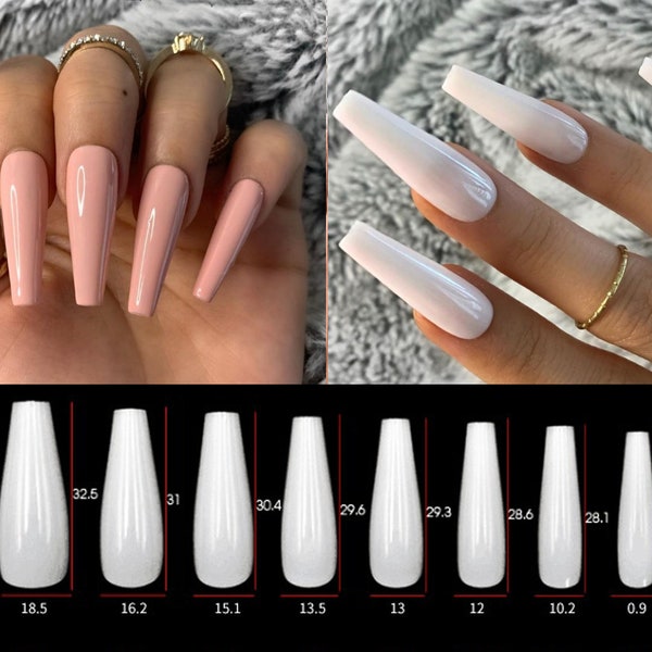 Coffin Shaped Nails - Etsy