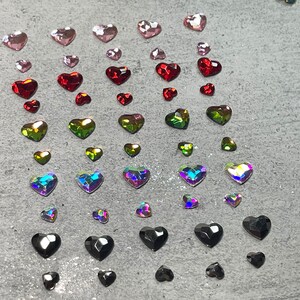 10 Pcs 3D Heart Shaped Nail Charms Nail Art Jewelry Accessories Decal ...