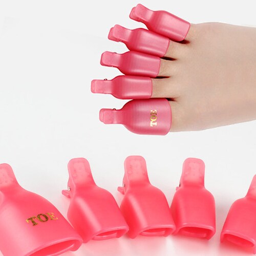 Pana Red Reusable Soak off Nail Polish Remover Clips for - Etsy