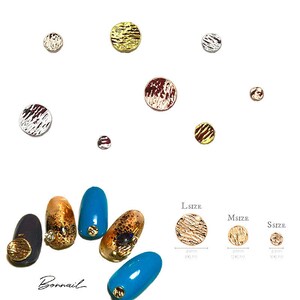 9 Pcs 3D Round Coin Nail Decoration/ Rose Gold Silver Nail Deco Charm ...