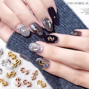 5 Pcs 3D Money Sign Nail Decoration/ Dollar Sign DIY Nail Deco Charm ...