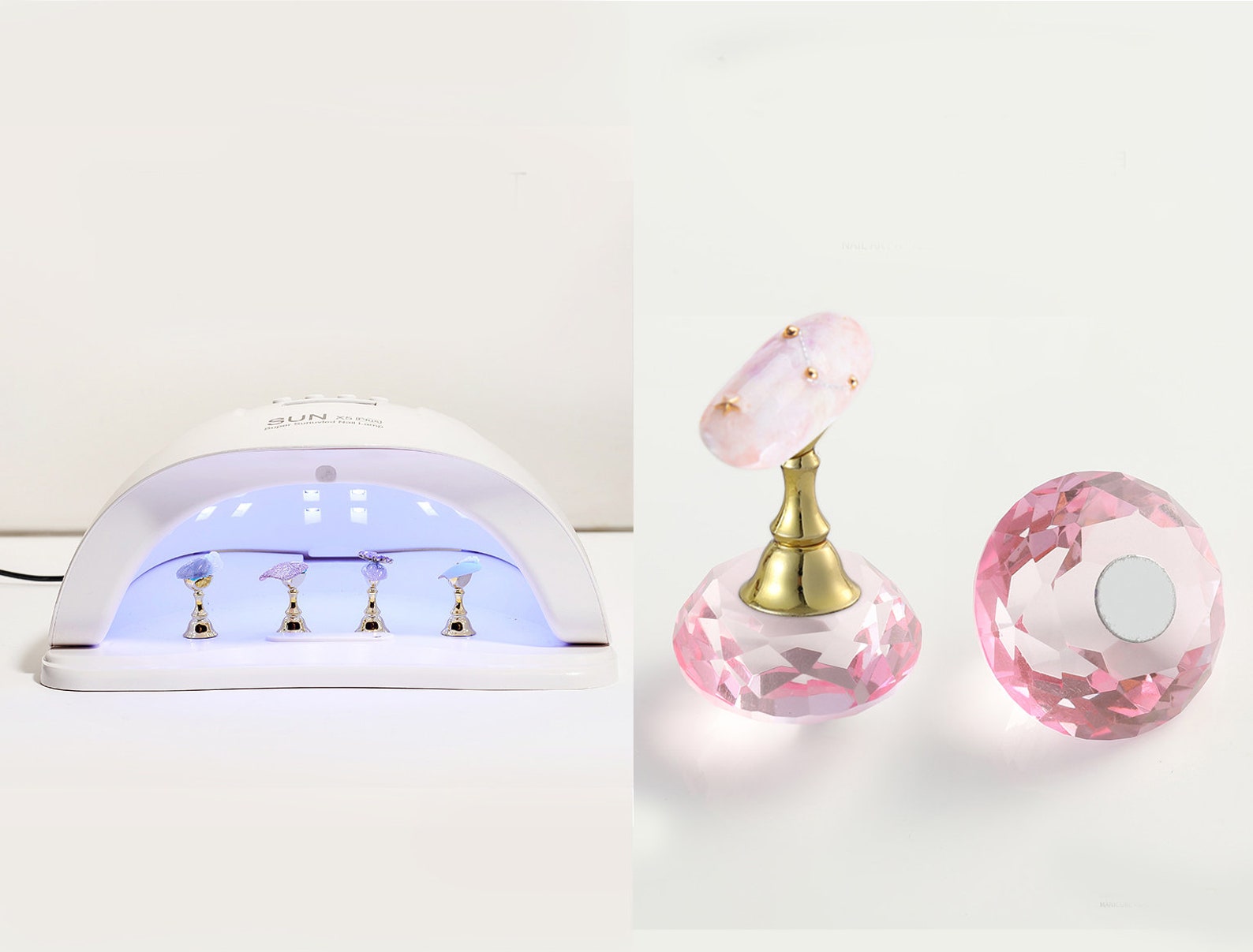 Gold False Nail Display Stand Holder Set/ Magnetic Nail Art - Etsy