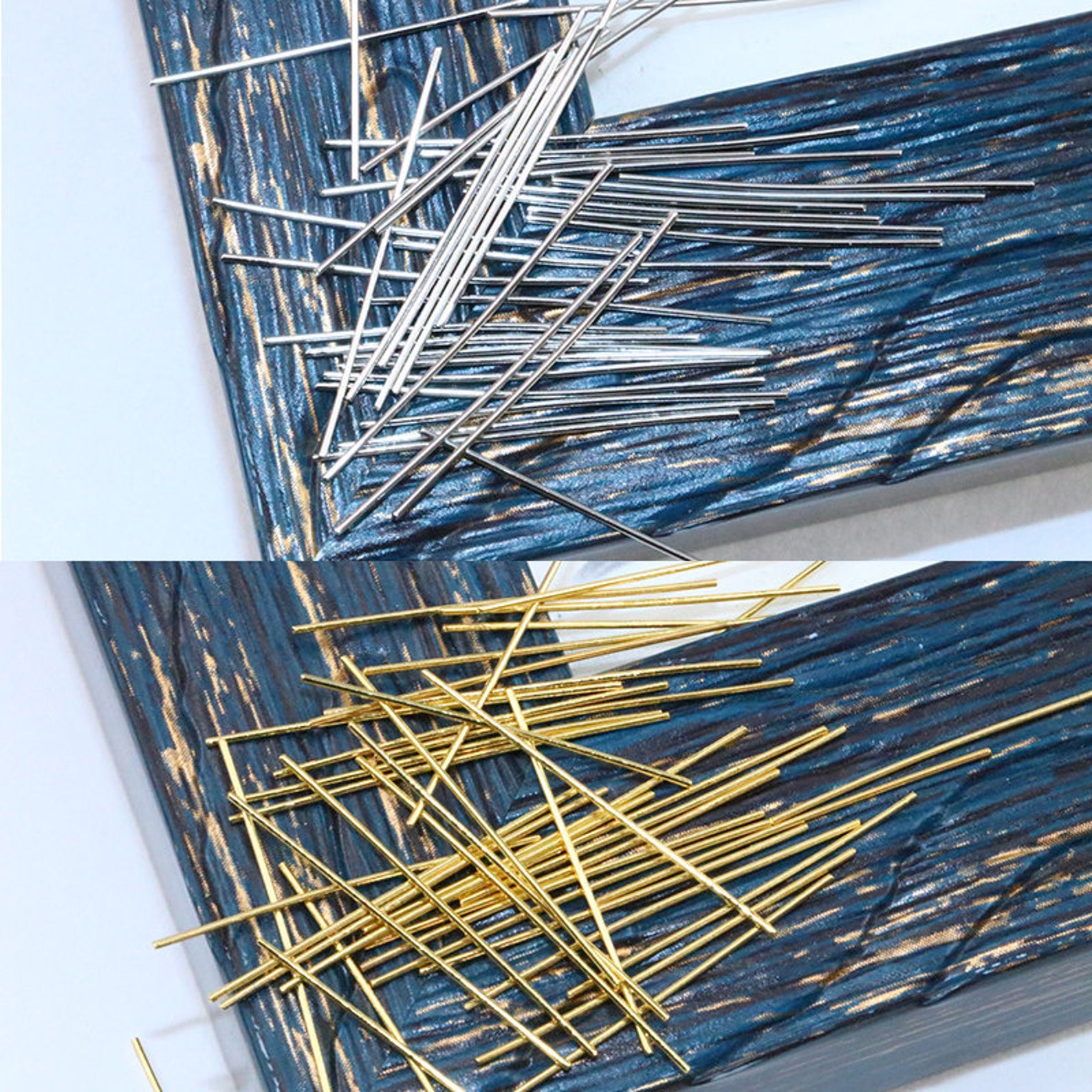 20 Pcs Metal Stick Nail Decoration/ Gold Silver 1mm Stick - Etsy