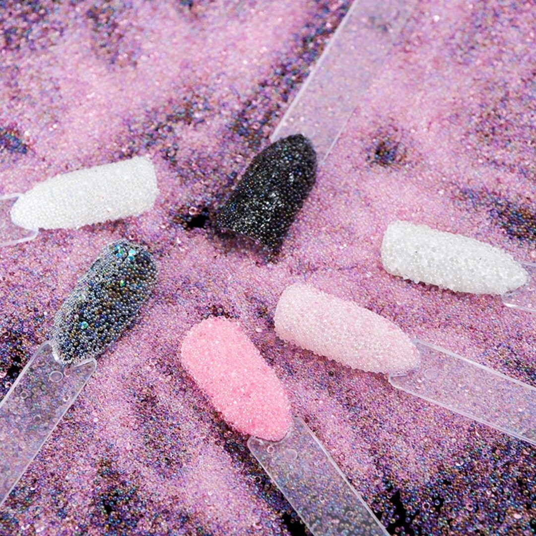 5g Mini Caviar Beads for Nails/translucent Nail Micro-beads/ Black Pink ...