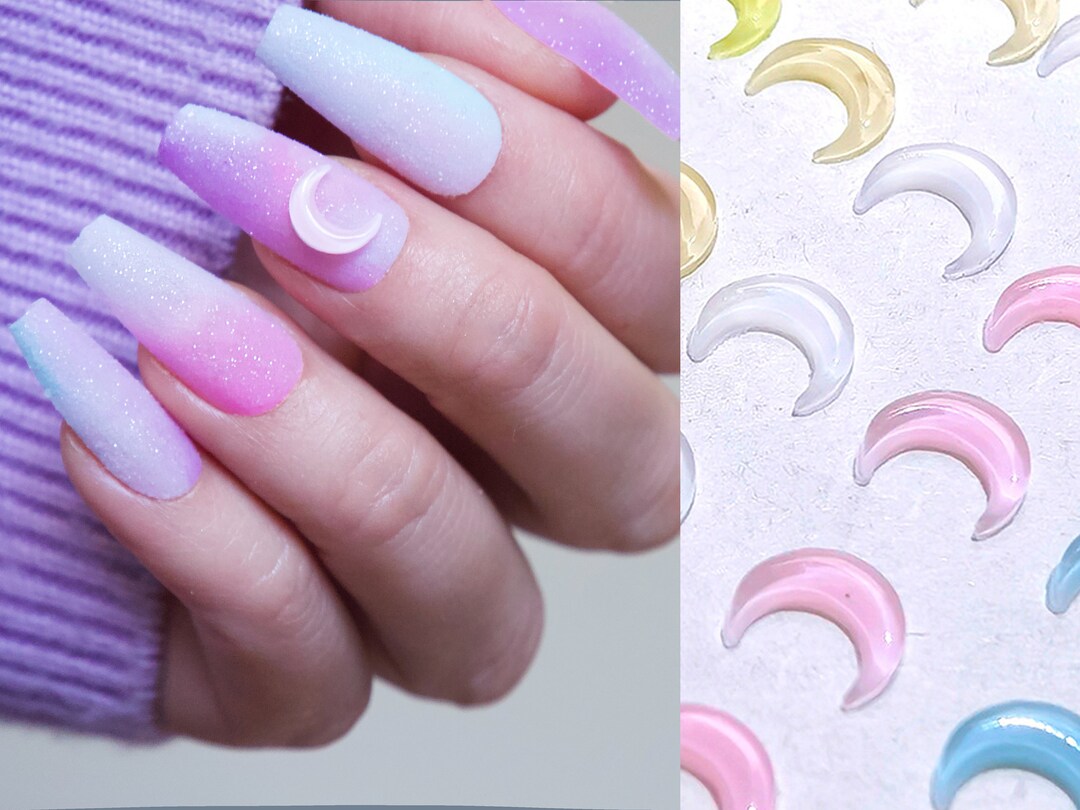 20pcs Sailor Moon Crescent Nail Decal/ Mixed New Moon Nail DIY Charms ...