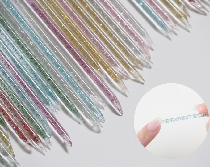 50pcs Manicure Stick Tool Supply/ Double Sided Nail Art Cuticle Pusher ...