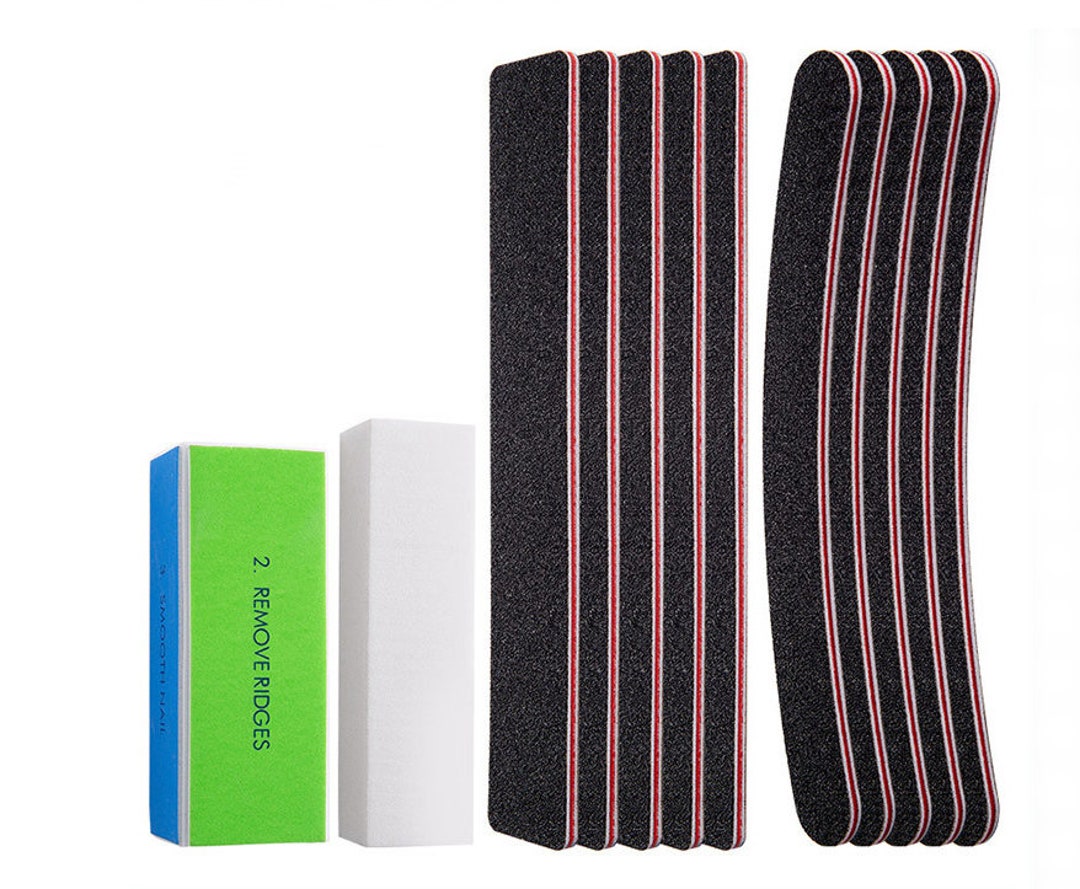 12pcs Nail Art Care Buffer Buffing Sanding Block and Buffing Paste Set ...