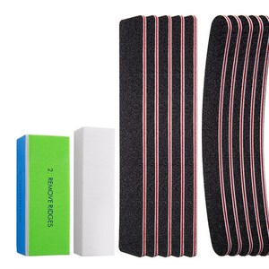 12pcs Nail Art Care Buffer Buffing Sanding Block and Buffing Paste Set ...