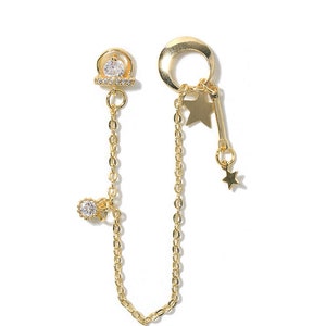 Gold Chain 3D Zircon Nail Ornament Nail Decal/ Butterfly Starry Sky ...