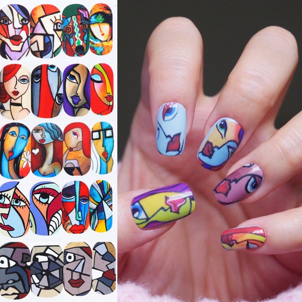 Abstract Nail Stickers - Etsy