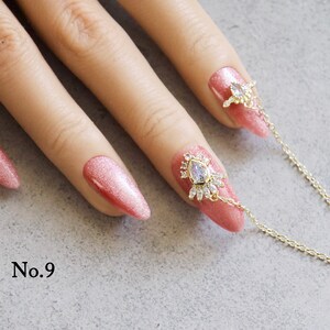 Gold Chain 3D Zircon Nail Ornament Nail Decal/ Butterfly Starry Sky ...