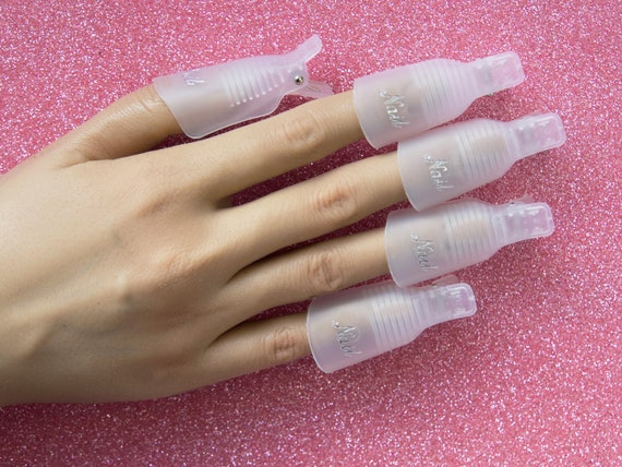 10pcs Reusable Soak Off Caps Clips Nail Finger Soakers Uv Nail Etsy