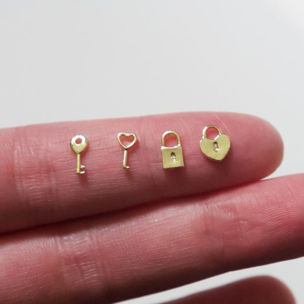 Mini Heart Lock and Key - Etsy