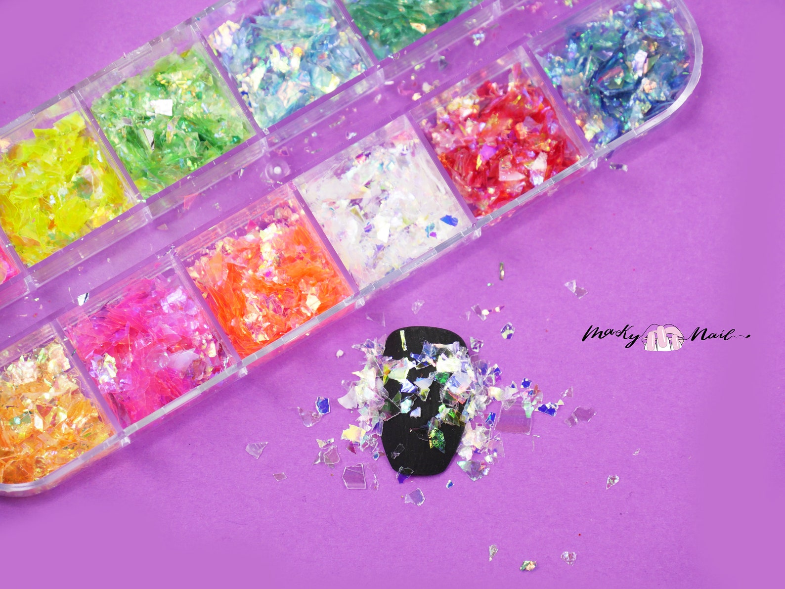 Candy Wrapper Sea Shell Nail Art Glitter / Glass Paper DIY - Etsy