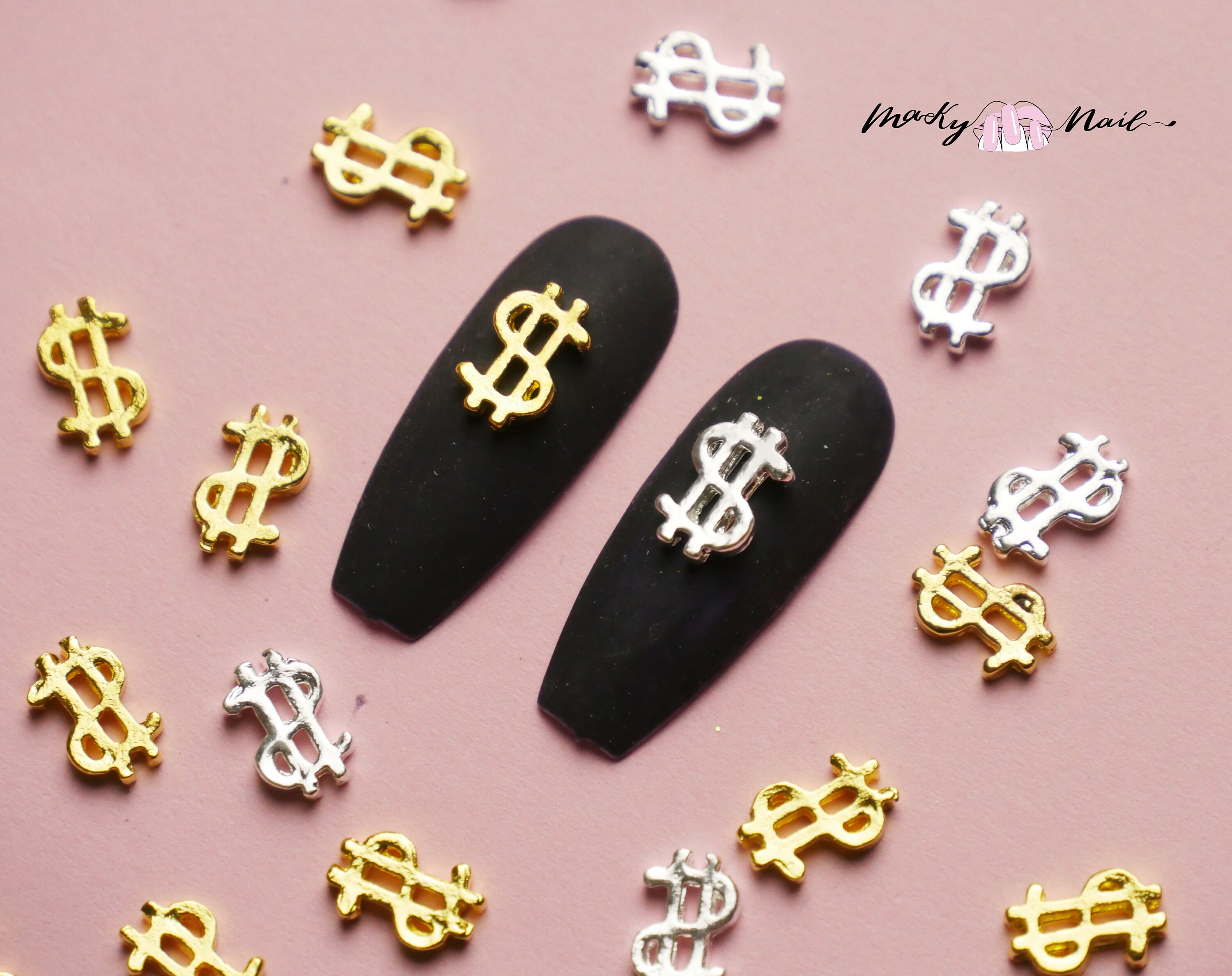5 Pcs 3D Money Sign Nail Decoration/ Dollar Sign DIY Nail Deco - Etsy