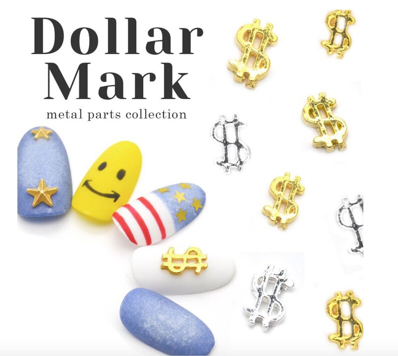 5 Pcs 3D Money Sign Nail Decoration/ Dollar Sign DIY Nail Deco - Etsy