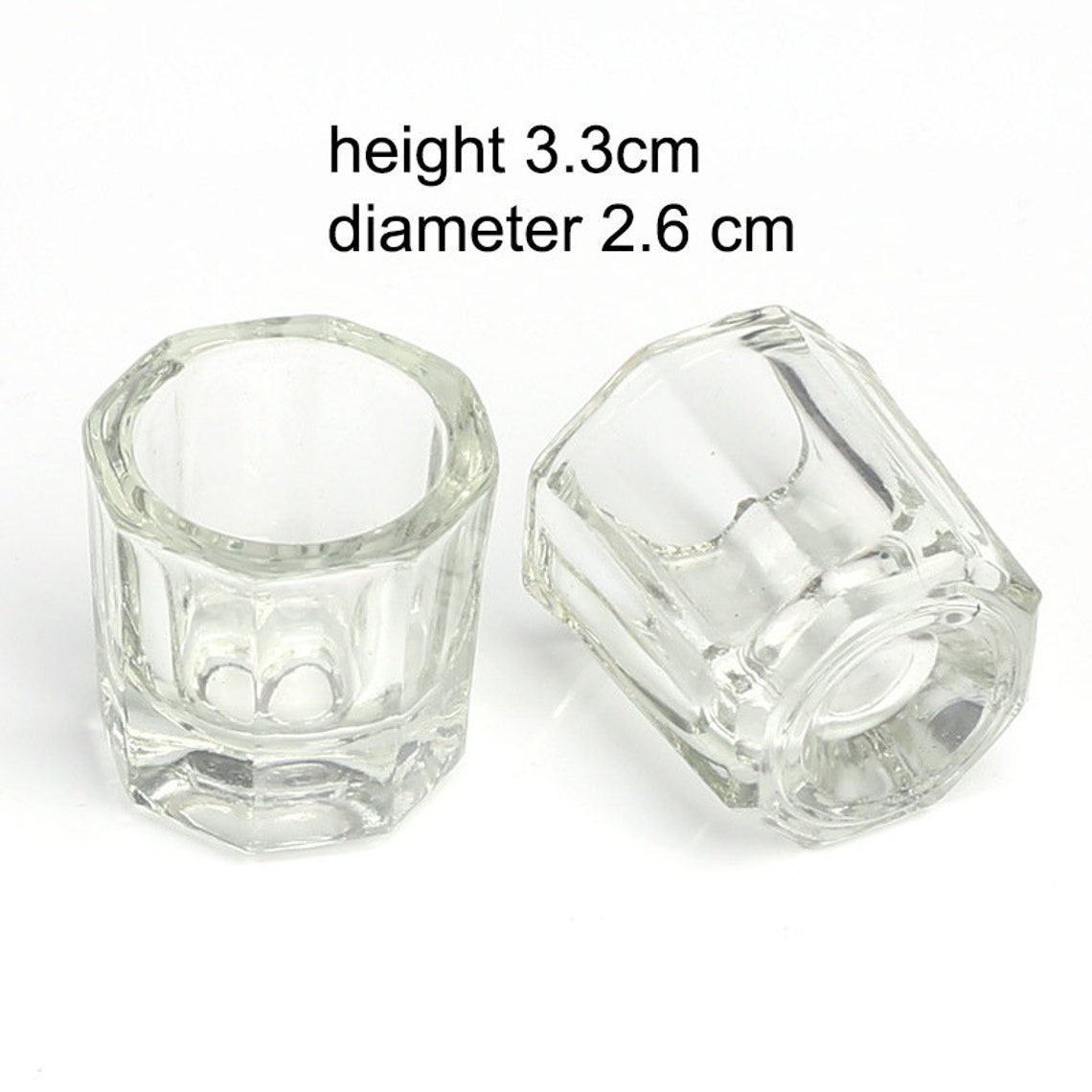 Mini Nail Crystal Glass Cup/ Nail Art Liquid Storage Powder | Etsy