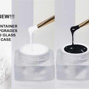 5g 3D Embossed UV Gel/ White & Black Graving Gel in Container Embossing ...