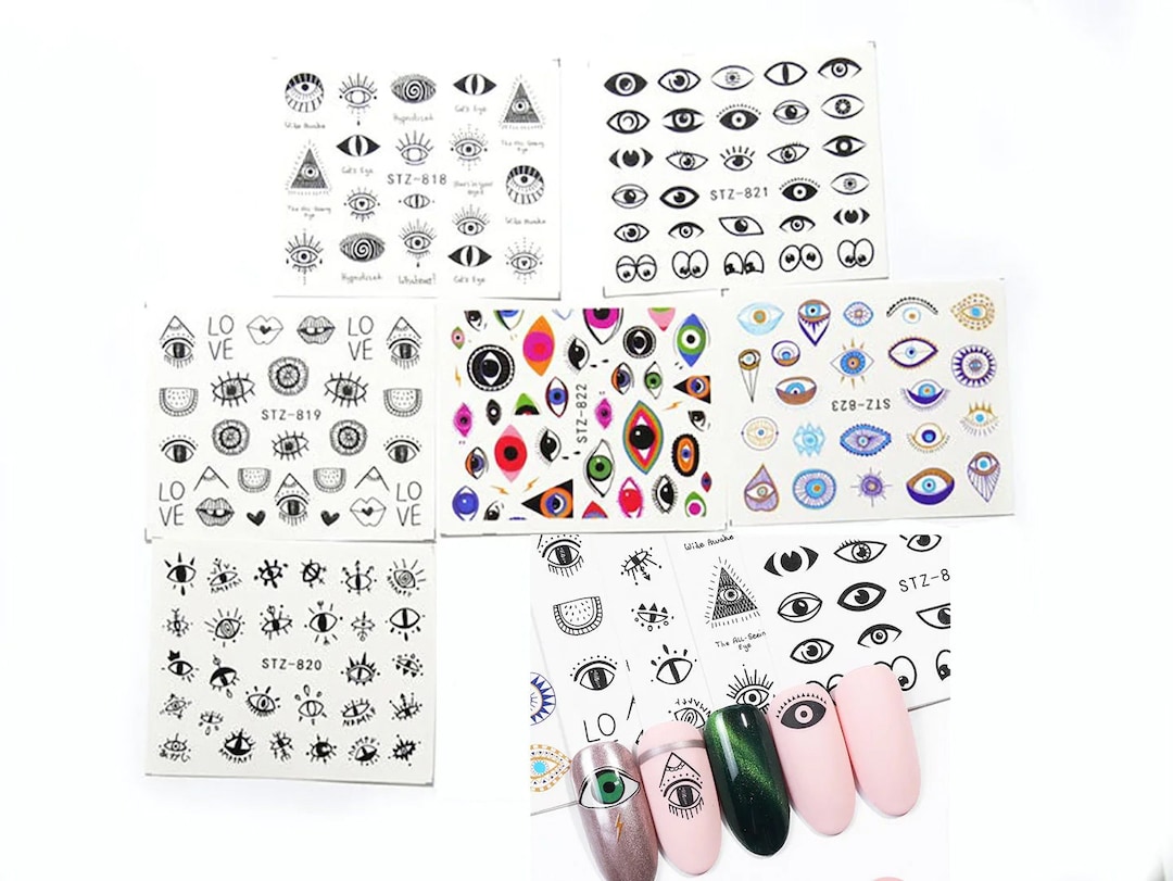 6pcs Evil Eye Nail Art Tattoo Decals/ Eyes Supernatural - Etsy