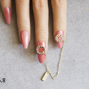 Gold Chain 3D Zircon Nail Ornament Nail Decal/ Butterfly Starry Sky ...