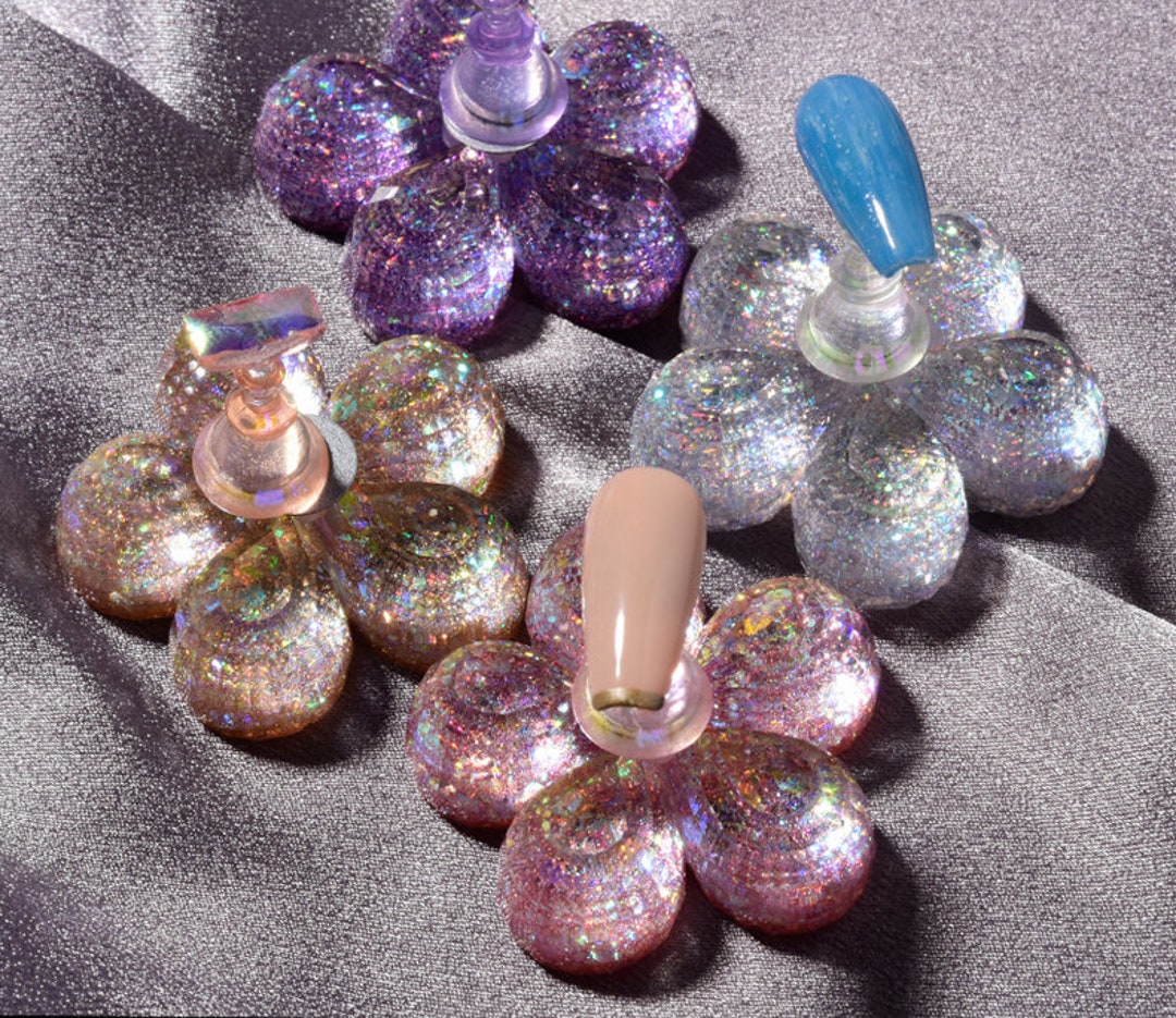 Flower False Nail Display Stand Holder Press on Nail Tips Practice ...