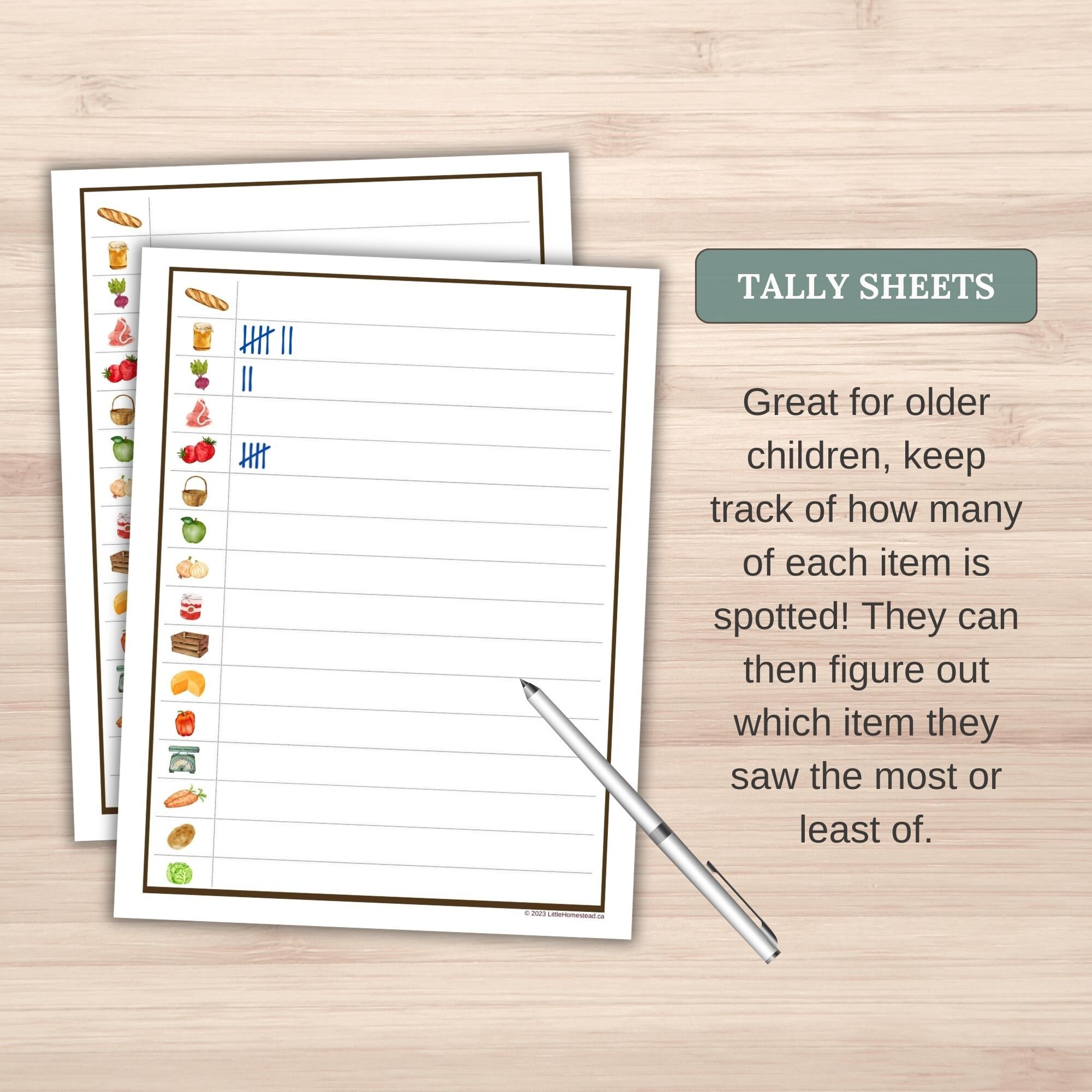 Farmers Market Kids Scavenger Hunt Printable, Watercolor Treasure Hunt ...