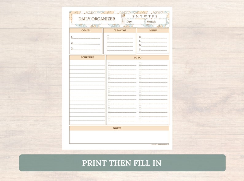 Daily Personal Organizer for Busy Moms: Printable To-do List (PDF) - Etsy