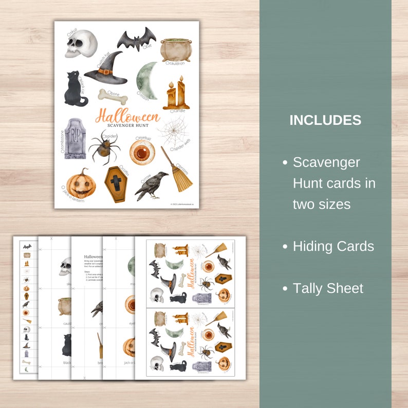 Halloween Scavenger Hunt Printable | Watercolor Kids Fall Activity ...