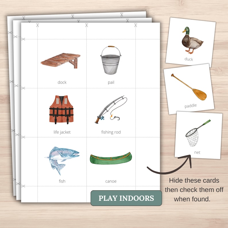 Lake Kids Scavenger Hunt, Printable Preschool Worksheet, Outdoor Indoor ...